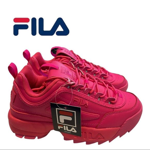 Fila | Shoes | New Fila Disruptor 2 Premium Neon Pink Womens Sneakers 8 ...